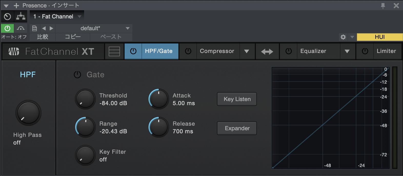 【StudioOne攻略】純正コンプEQ複合エフェクト「Fat Channel XT」徹底解説 – ワキログ